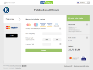 GP webpay - Platobné brány